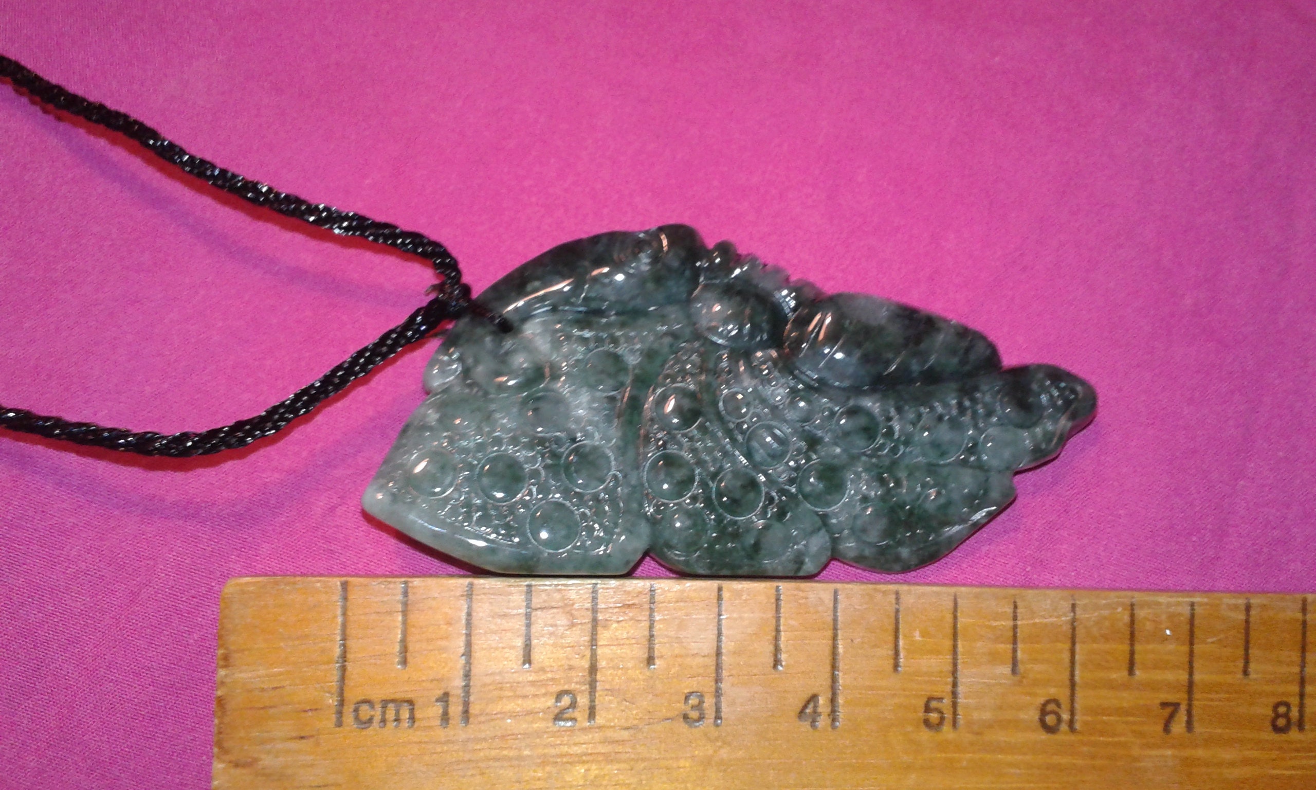 Untreated Jadeite A Jade Butterfly Carved Earth Mined Stone Pendant ...