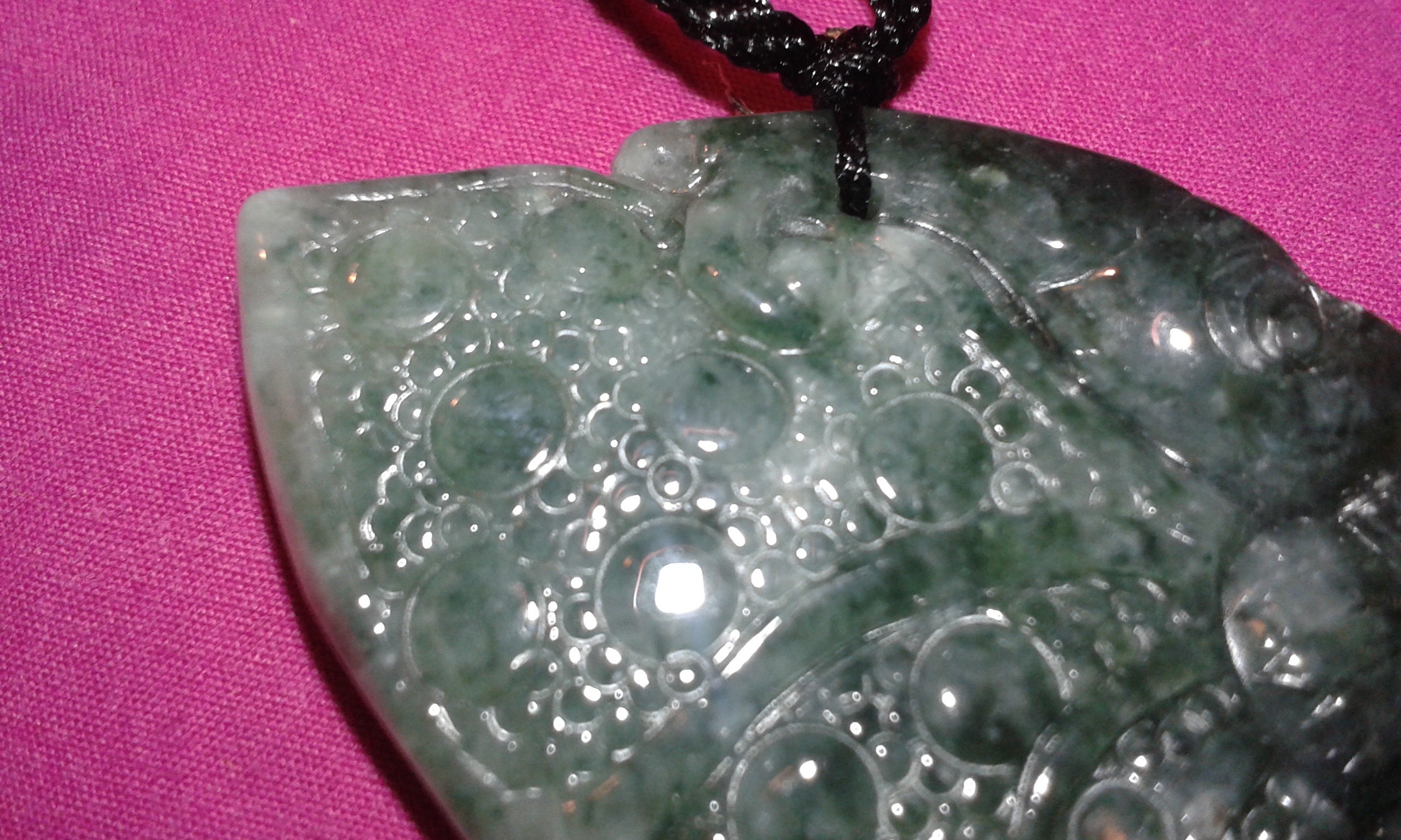 Untreated Jadeite A Jade Butterfly Carved Earth Mined Stone Pendant ...