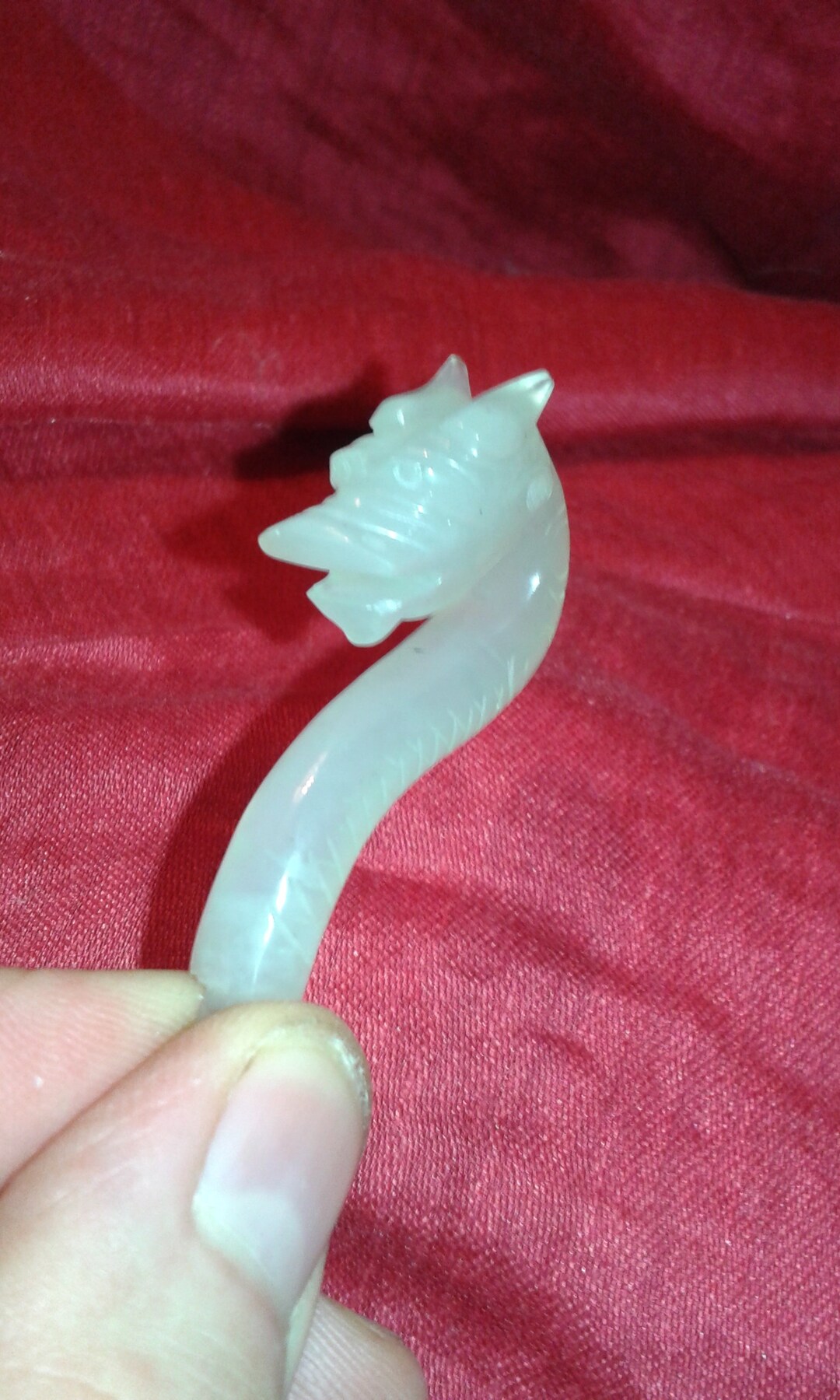 Celadon Translucent Nephrite Jade Dragon Head Pendant Oriental Unisex ...