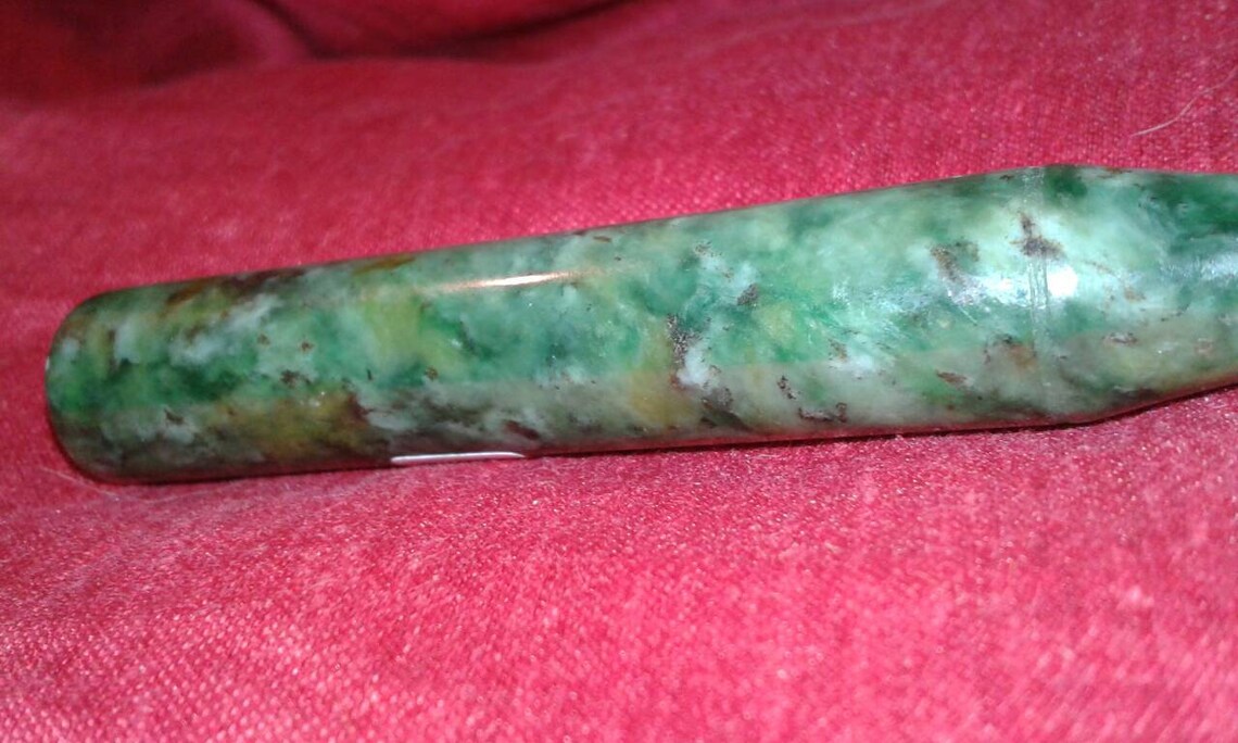Untreated Jadeite A Jade Cigarette Cheroot Holder Organic Gemstone ...