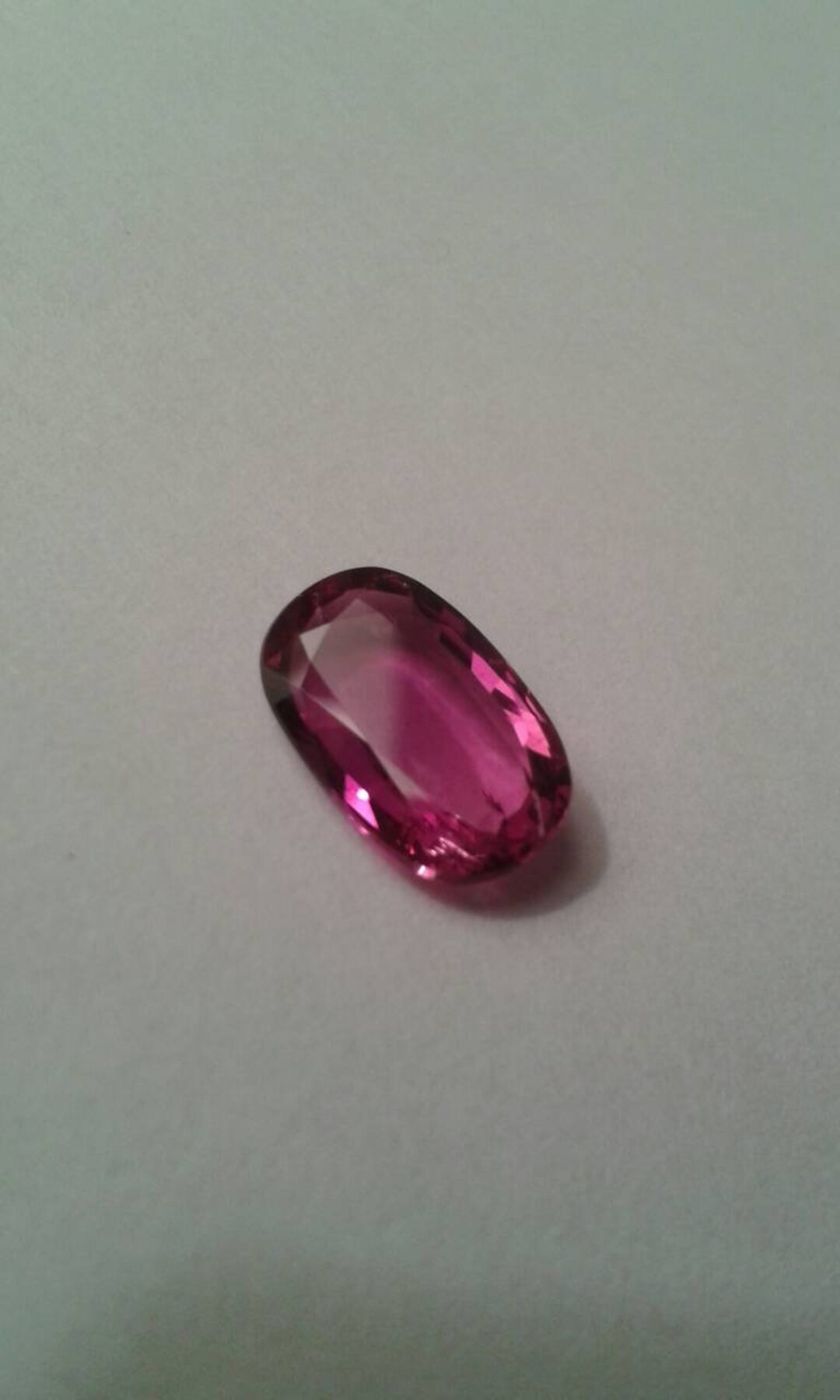 Untreated 3.04ct Red Pink Ruby Sapphire Flat Oval Cut Loose Investment ...