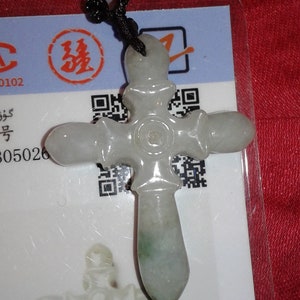 Untreated A Jadeite Jade Christian Crucifix Cross Unisex Necklace ...