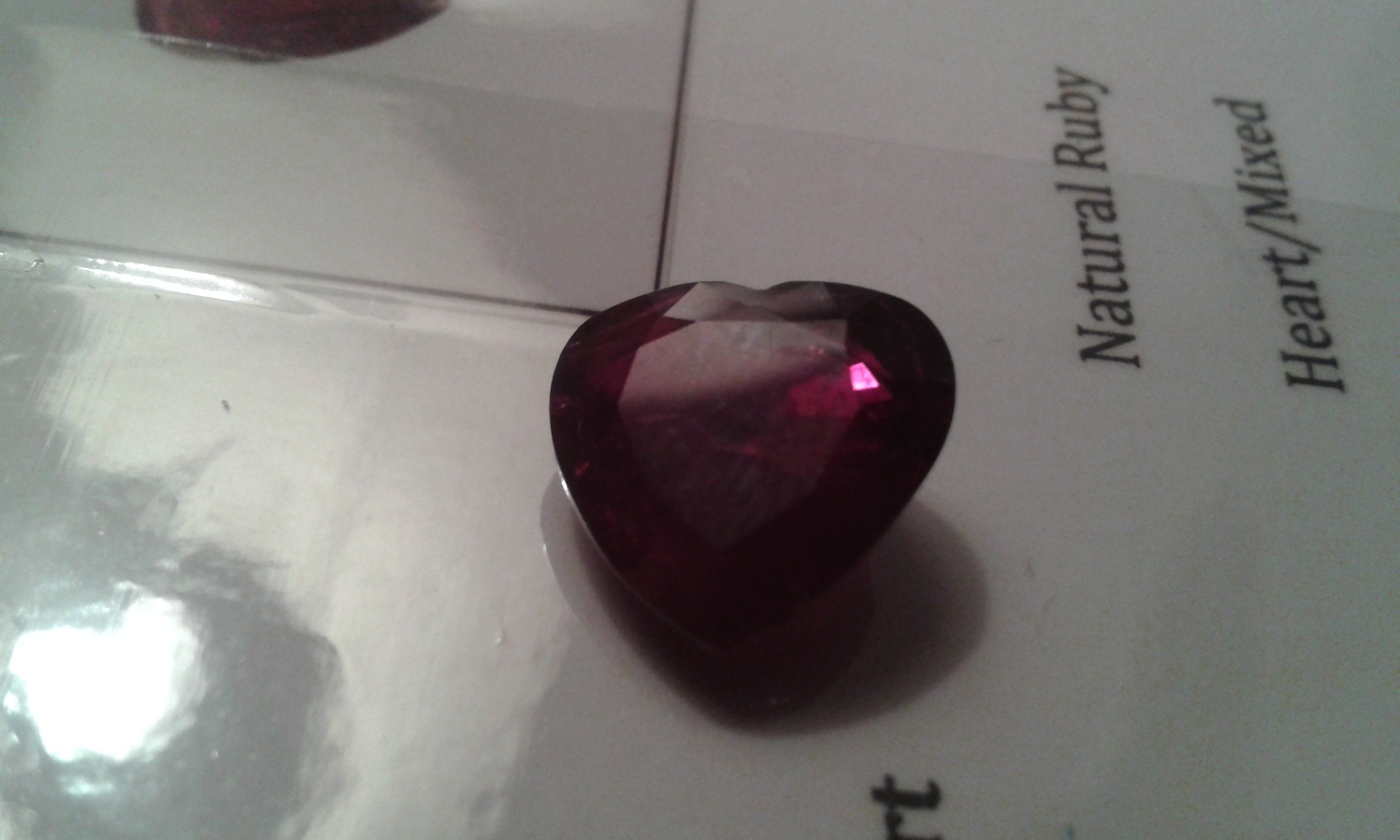 10.05ct Unheated Untreated Earth Mined African Ruby Red Sapphire Heart ...