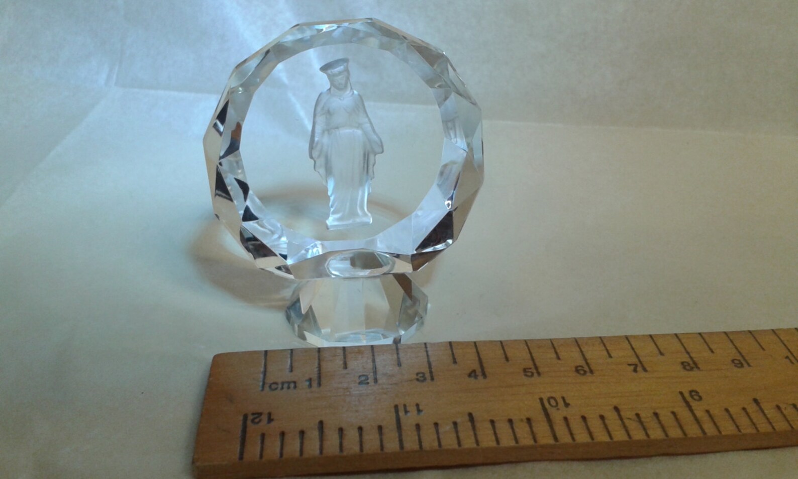 Etched Lead Crystal Glass Figurine of a Mediaeval Female | Etsy