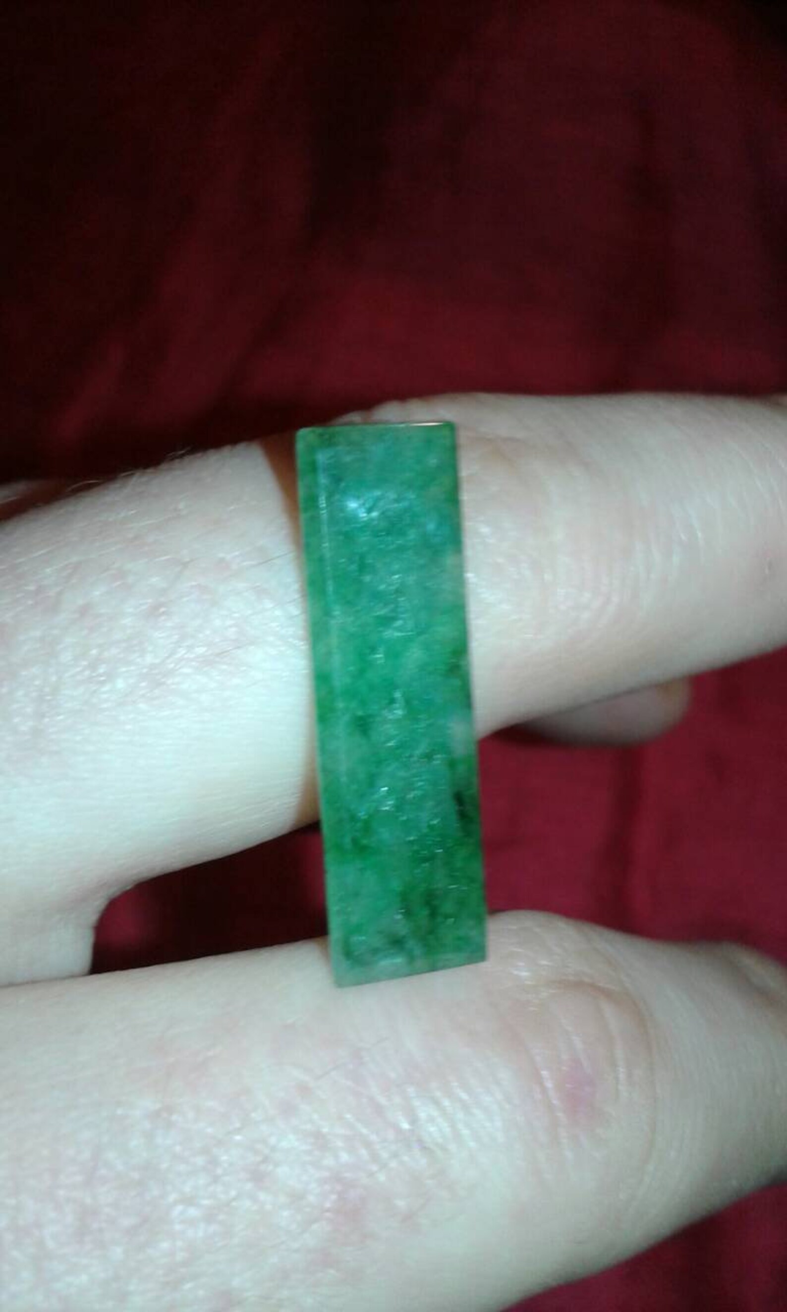 Untreated Jadeite A Jade Emerald Cut Long Piece Ready for | Etsy UK