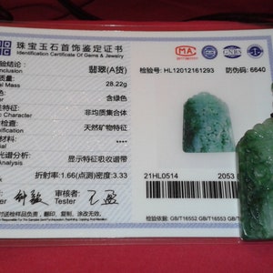 Untreated Jadeite A Jade Large Rectangular Medallion Micro Detailed ...