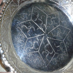Antique Chinese Solid Sterling Silver Trinket / Pin Dish , Pierced ...