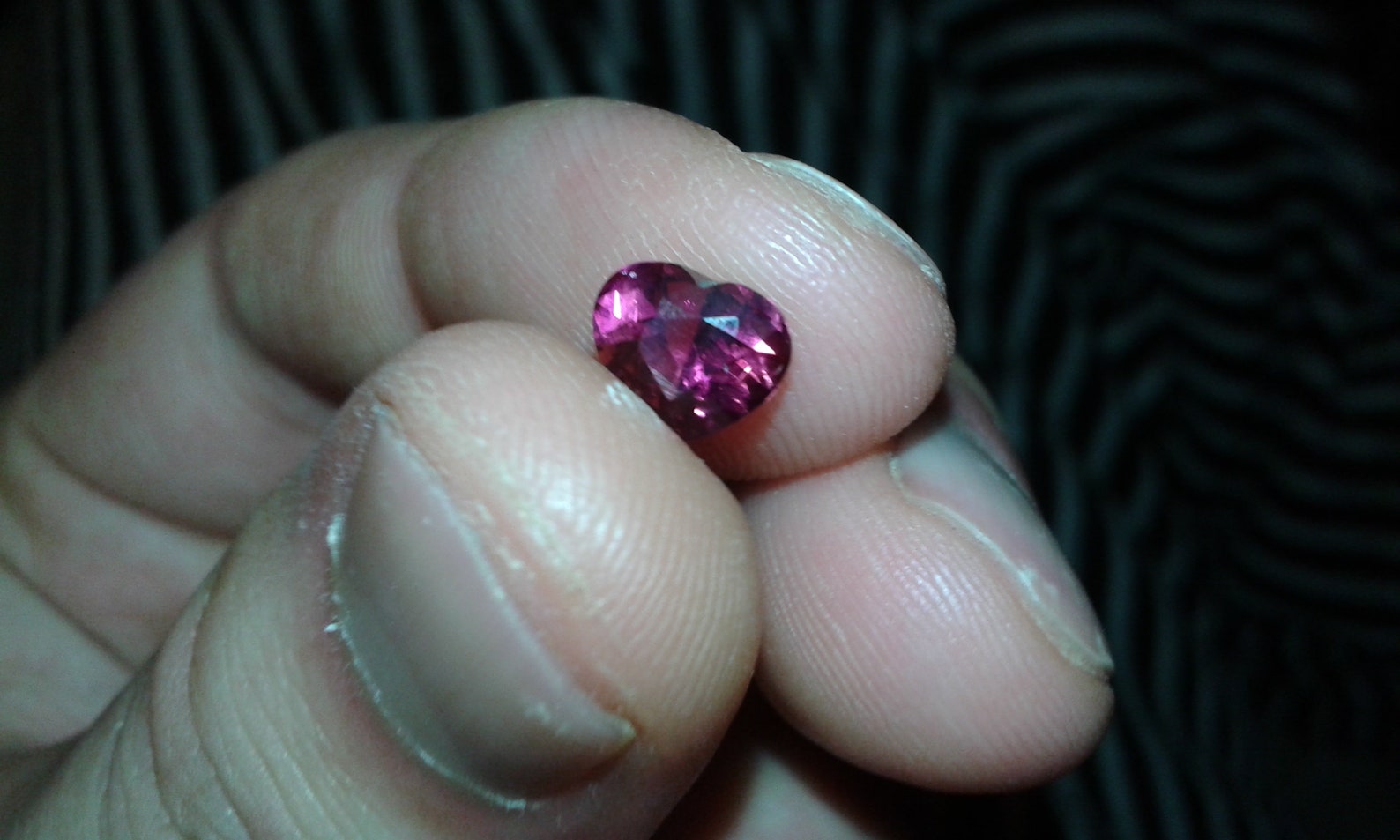1.59ct Unheated Untreated Heart Cut Hot Raspberry Pink Champagne Bronze ...