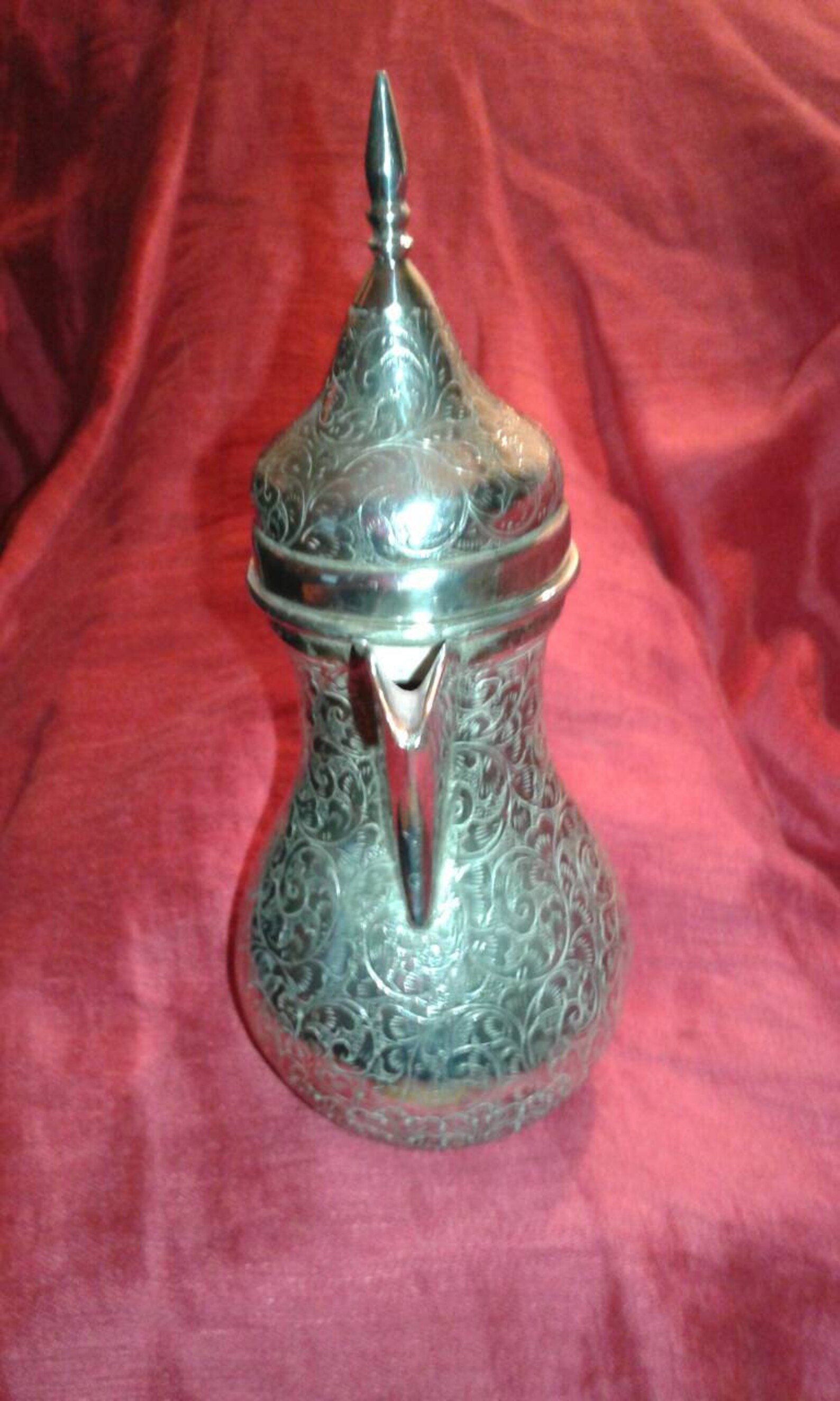 Solid 800 purity silver Egyptian handmade Dallah coffee pot | Etsy