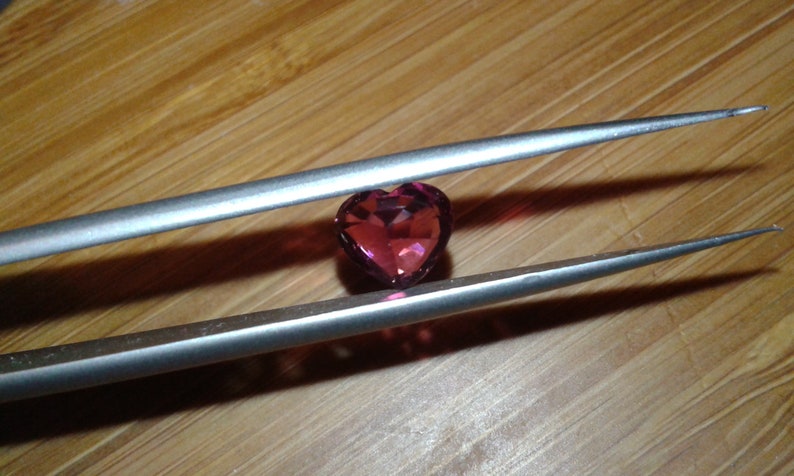 1.59ct Unheated Untreated Heart Cut Hot Raspberry Pink Champagne Bronze ...
