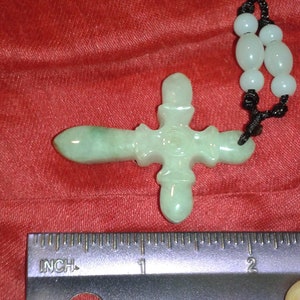 Untreated A Jadeite Jade Christian Crucifix Cross Unisex Necklace ...