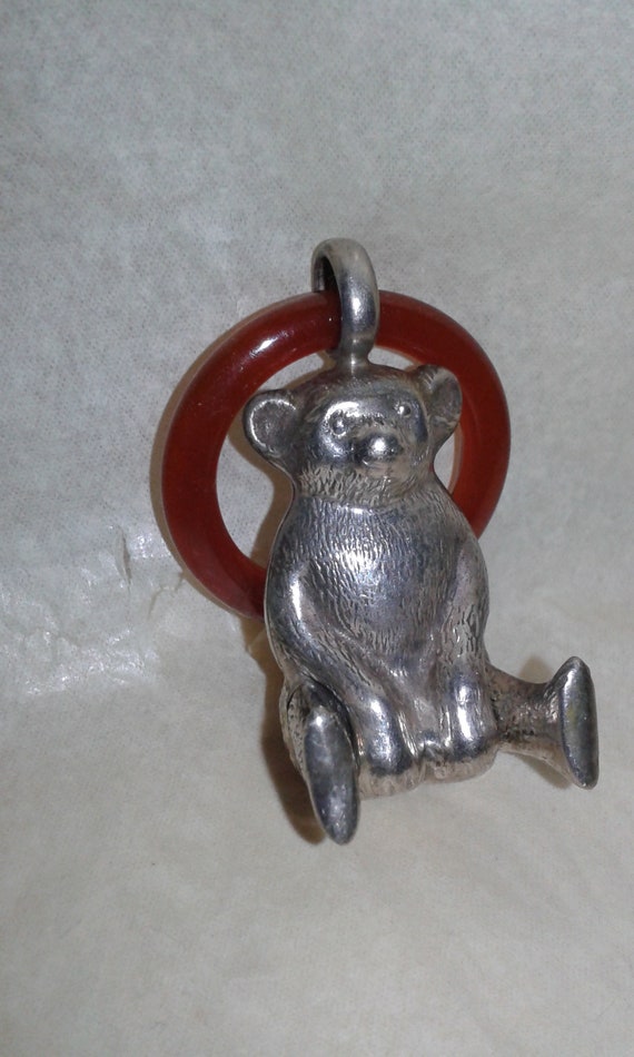 Victorian Solid Sterling Silver and Carnelian Baby Teether Rattle Toy for Infants Collectible Handmade British English Figurine Etsy UK