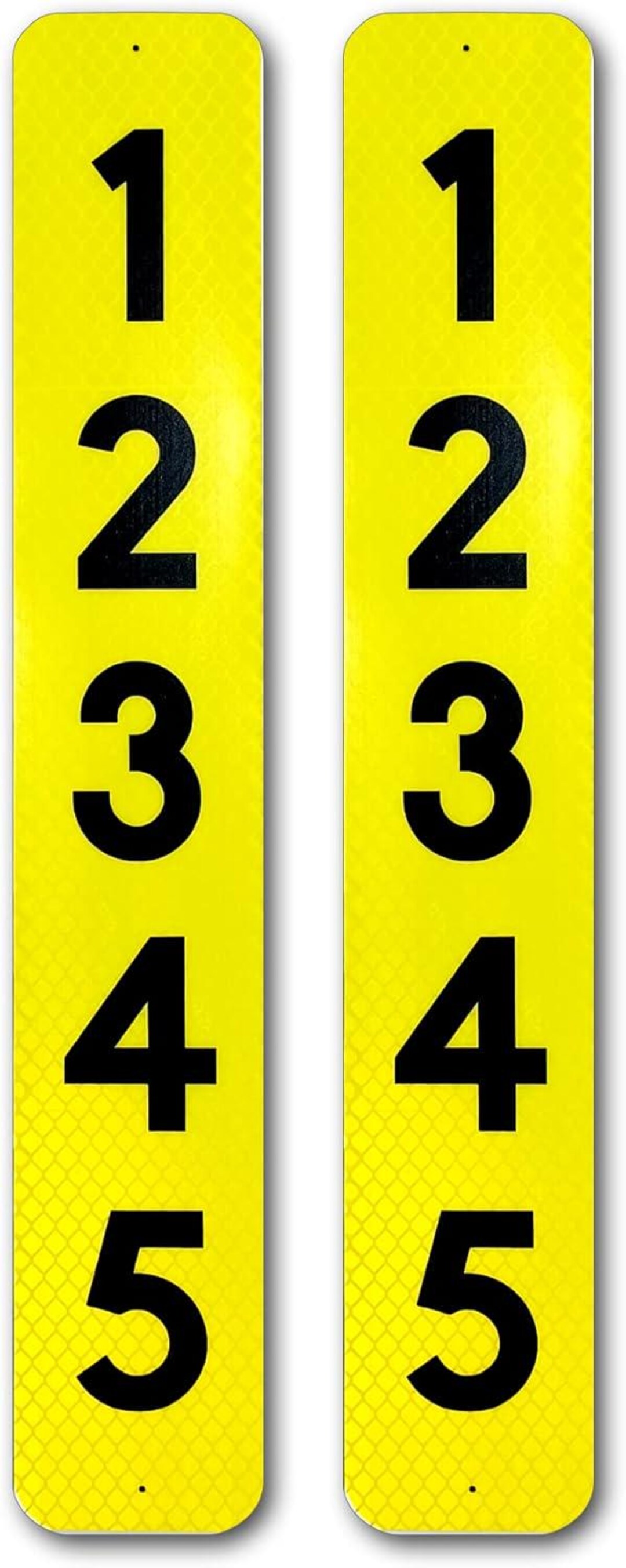 Curb-n-sign® 2 Reflective Mailbox Address Numbers Plaques, 3"x18 ...