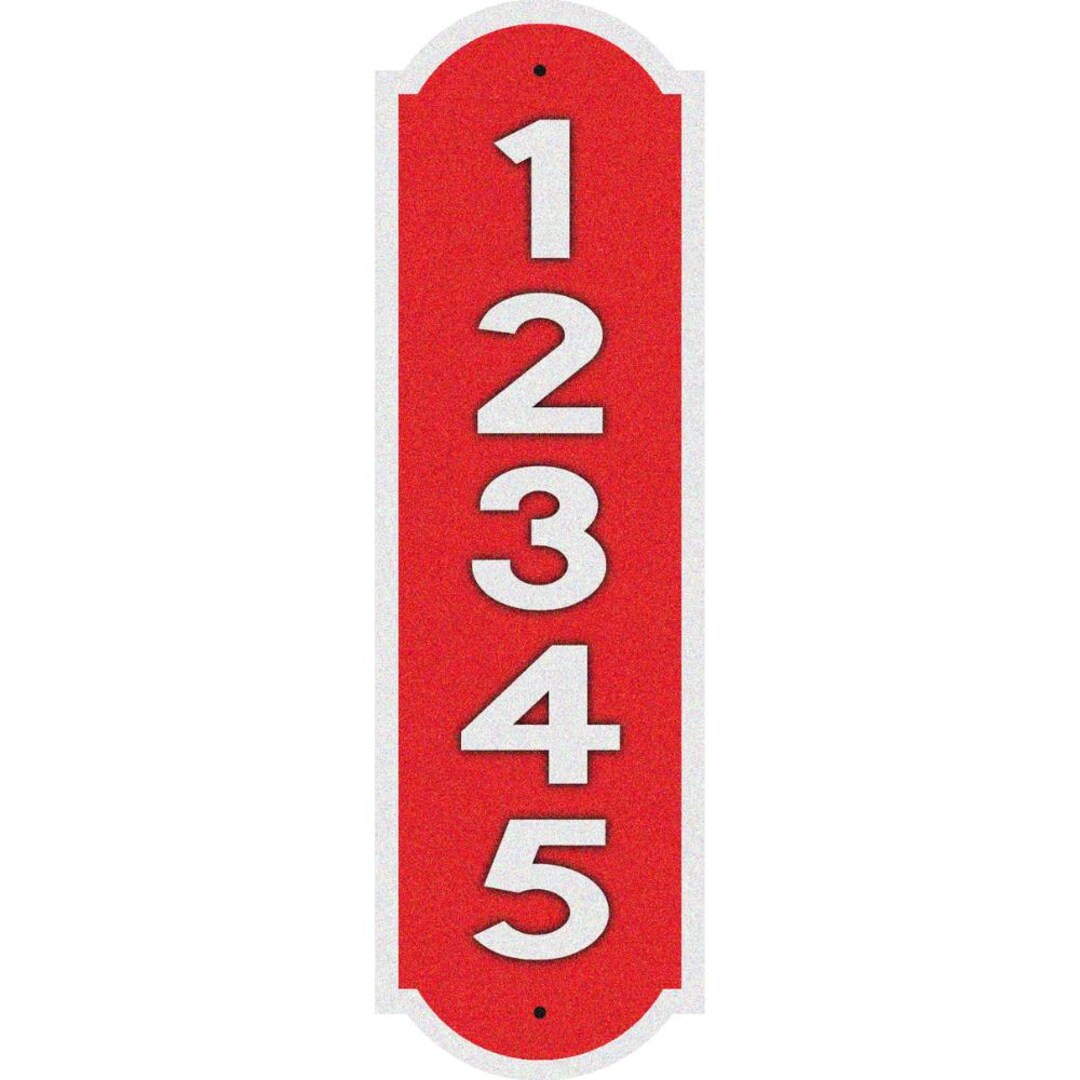 Vertical Reflective Address Plaque: Custom House Number Sign (10x3.5 ...