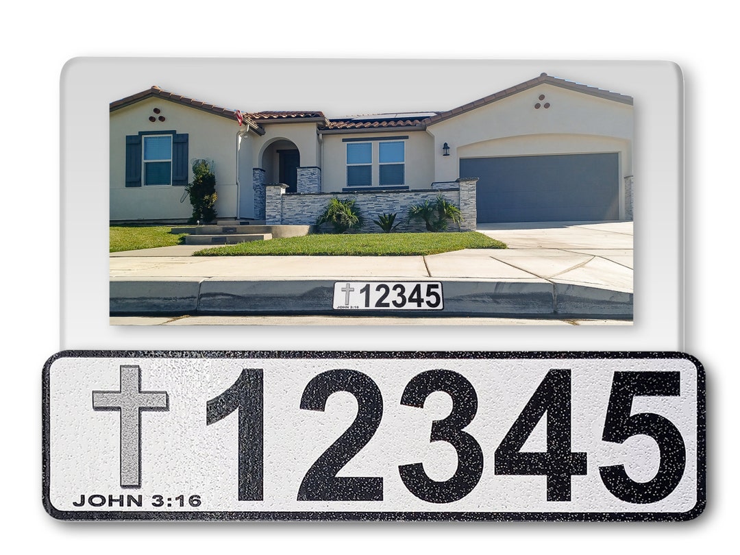Curb-n-sign, Curb Wrap™, Custom Curb Numbers, Reflective Curb Stickers ...