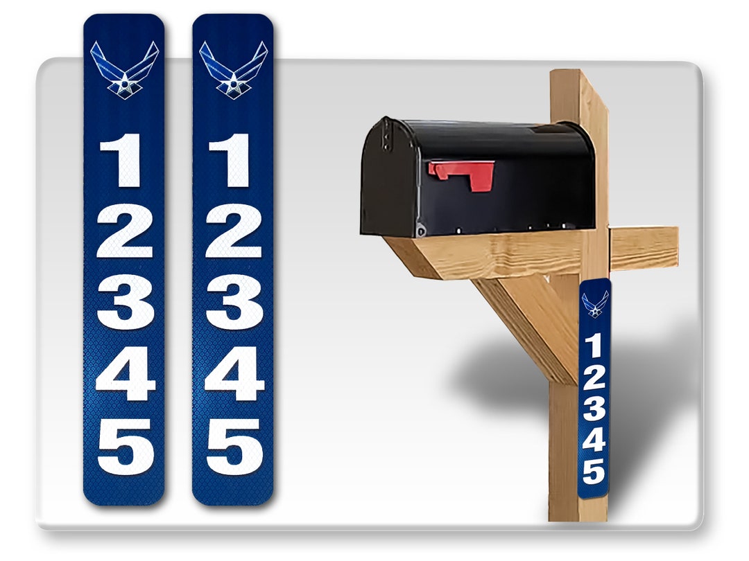 Reflective Military Mailbox Numbers: Custom Vertical Address Sign - Etsy