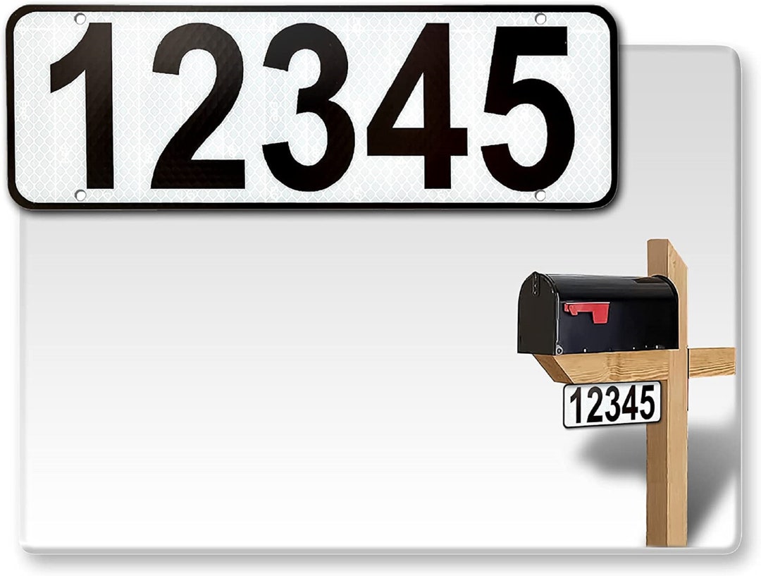 Curb-n-sign® Custom Double/single Sided Reflective 911 Address ...