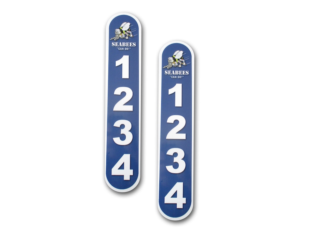 Navy Seabees Mailbox Address Signs 2 Included Reflective - Etsy