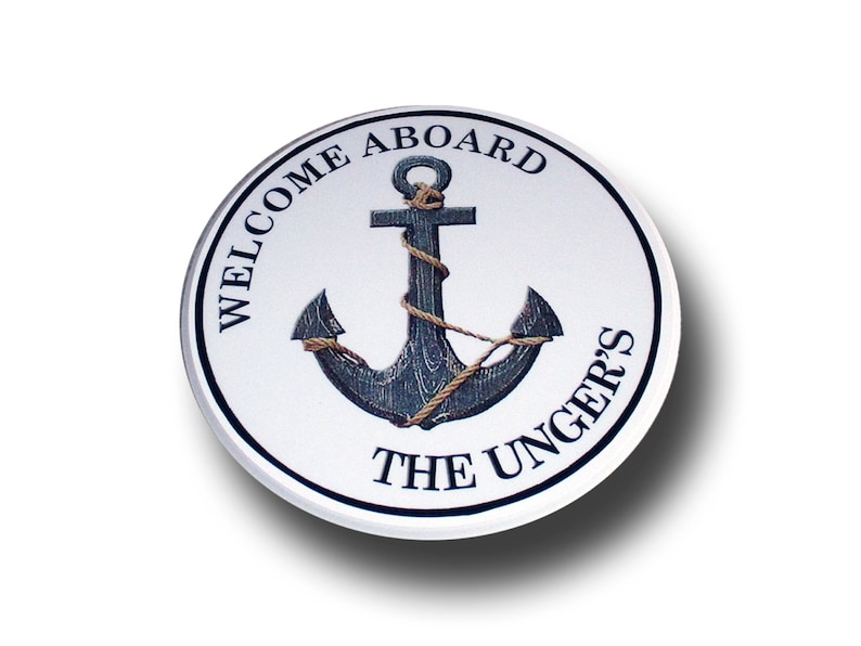 Anchor Sailing Personalized Welcome Plaques Signs Plates - Etsy