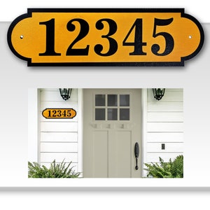 Curb-n-sign® Horizontal Fancy Address Numbers for Outside, Custom ...