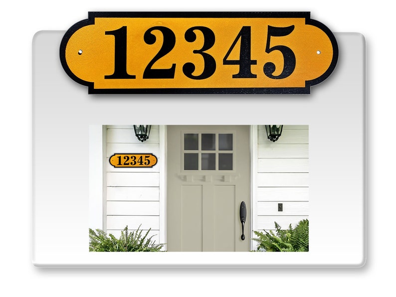 Curb-n-sign Horizontal Fancy Address Numbers for Outside - Etsy
