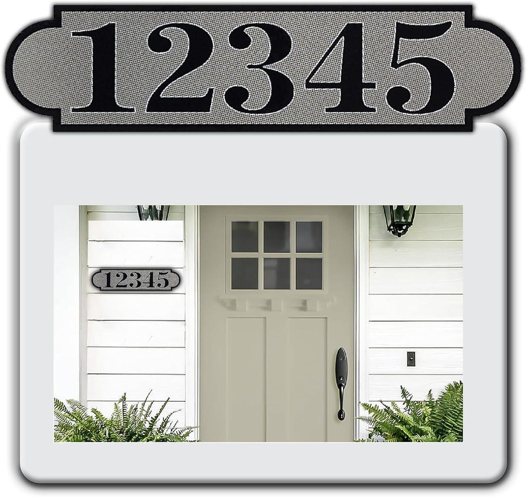 Curb-n-sign® Horizontal Fancy Address Numbers for Outside, Custom ...