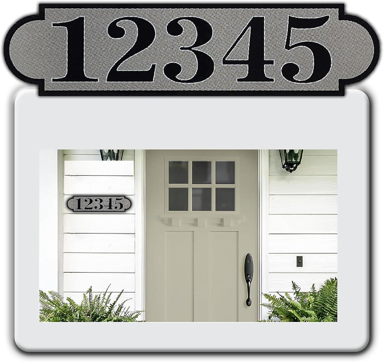 Reflective Address Sign: Custom Horizontal Number Plaque - Etsy