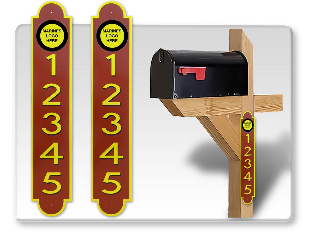 Reflective Mailbox Address Numbers Plaque: Custom Outdoor Sign - Etsy