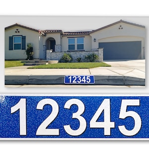 Curb-n-sign® Custom Curb Address Numbers - Durable Super Reflective ...