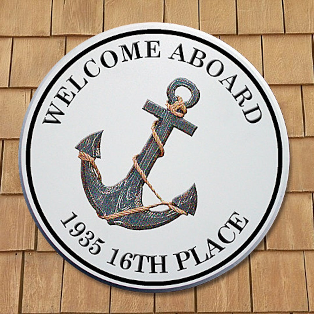 Anchor Sailing Personalized Welcome Plaques Signs Plates - Etsy