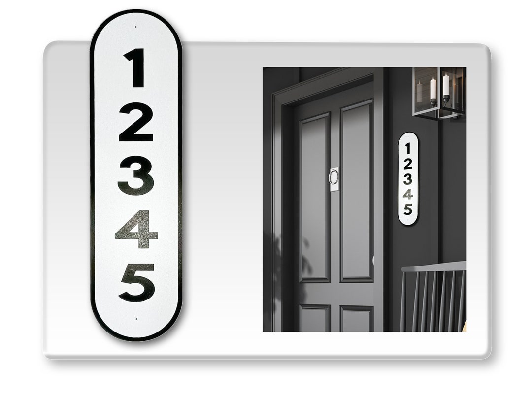 Reflective House Number Sign, 18'' X 5, Custom, Aluminum Composite ...