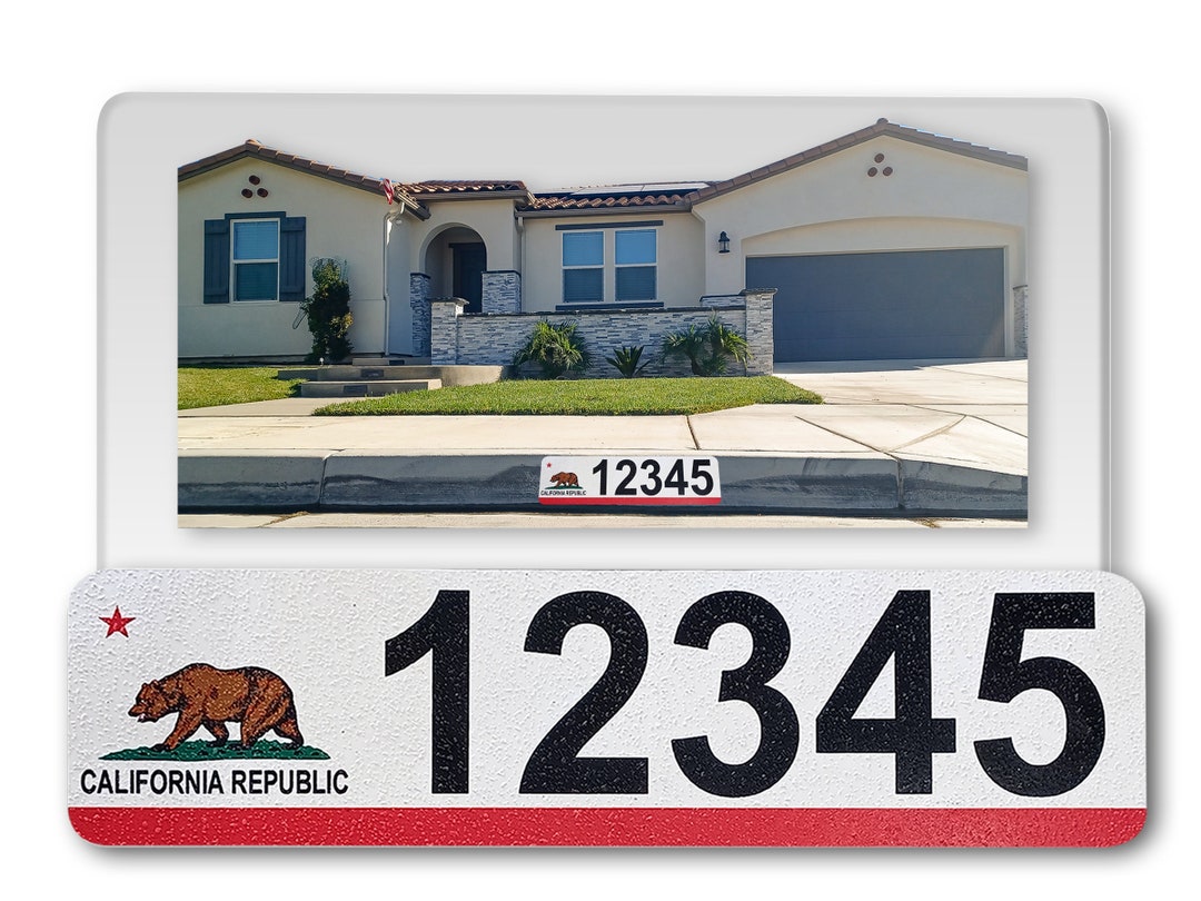 Curb-n-sign® Custom Curb Address Numbers for Doors, Windows, Curbs, or ...
