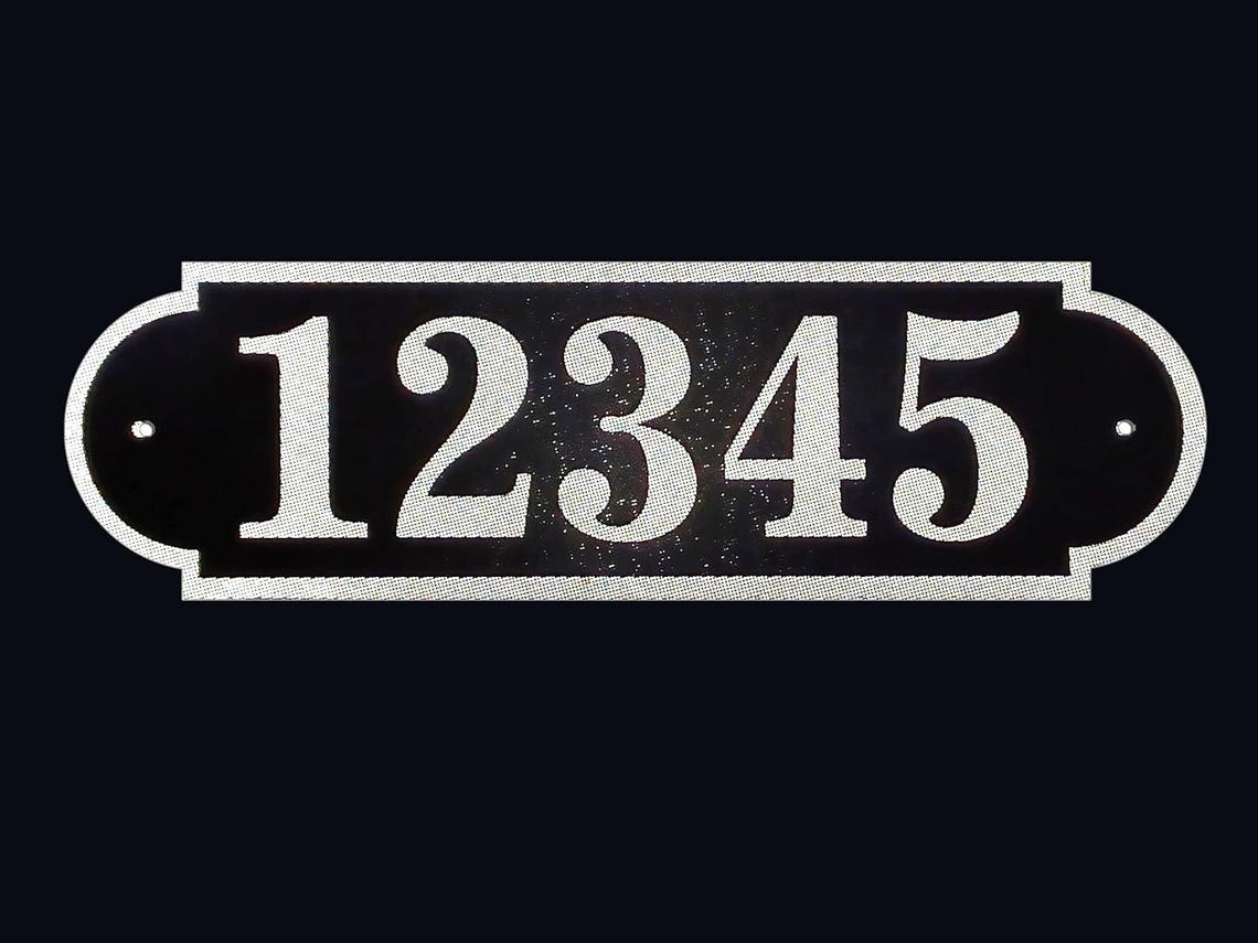 Reflective Address Sign: Custom Horizontal Number Plaque - Etsy