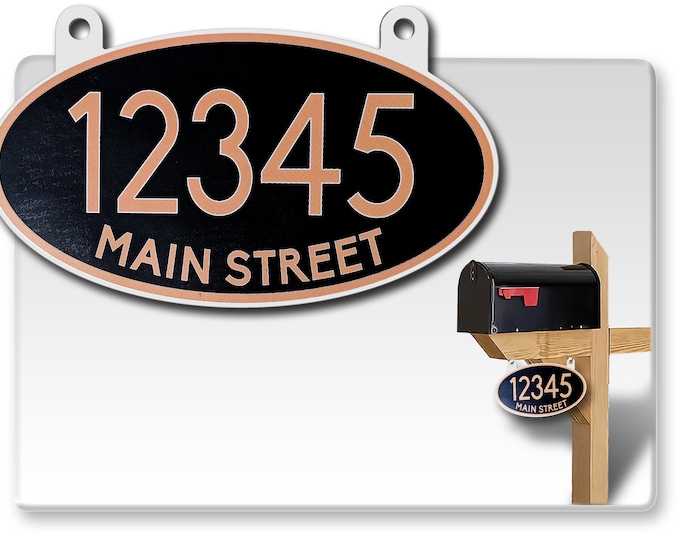 Personalized Wood Mailbox Sign, Hanging, Last Name, Address - Etsy