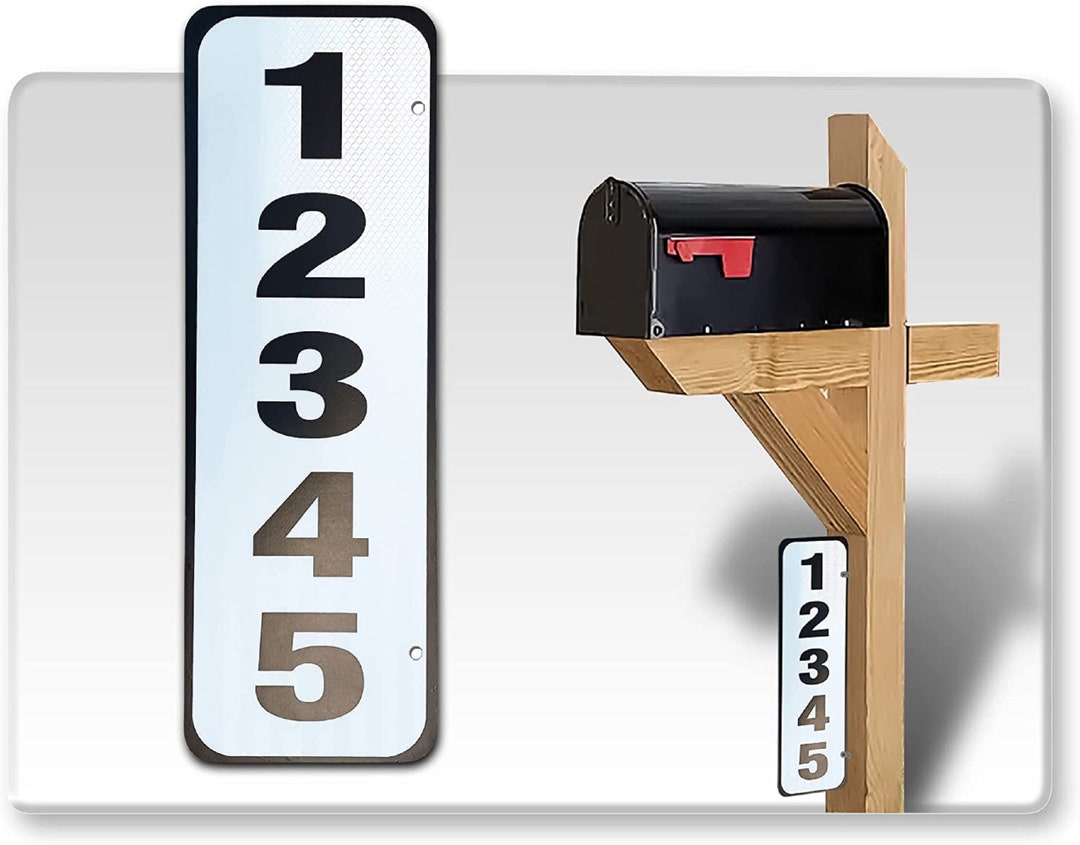 Curb-n-sign® Custom Double Sided Reflective 911 Address Aluminum Sign ...