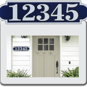 Curb-n-sign® Horizontal Fancy Address Numbers for Outside, Custom ...