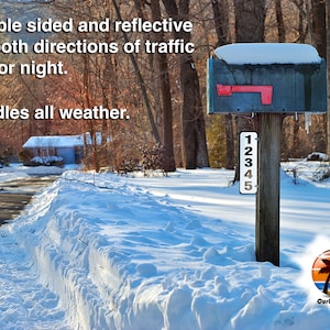 Curb-n-sign® Custom Double Sided Reflective 911 Address Aluminum Sign ...