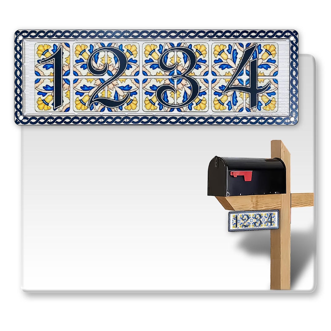 Curb-n-sign® Custom Single Sided Reflective 911 Address, Aluminum ...