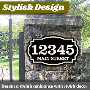 Curb-n-sign® Custom House Address Sign, Single/double Sided Horizontal ...