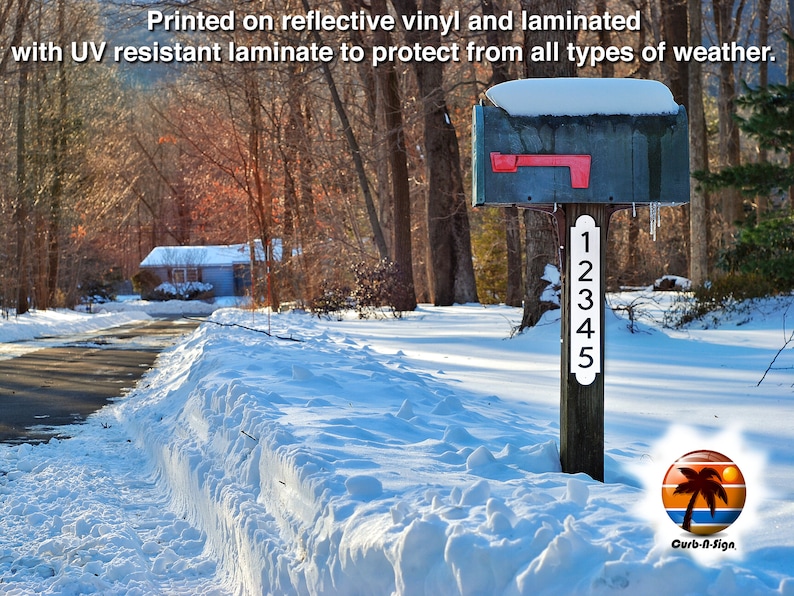 Reflective Mailbox Address Sign: Bronze Outdoor Number Plaque - Etsy