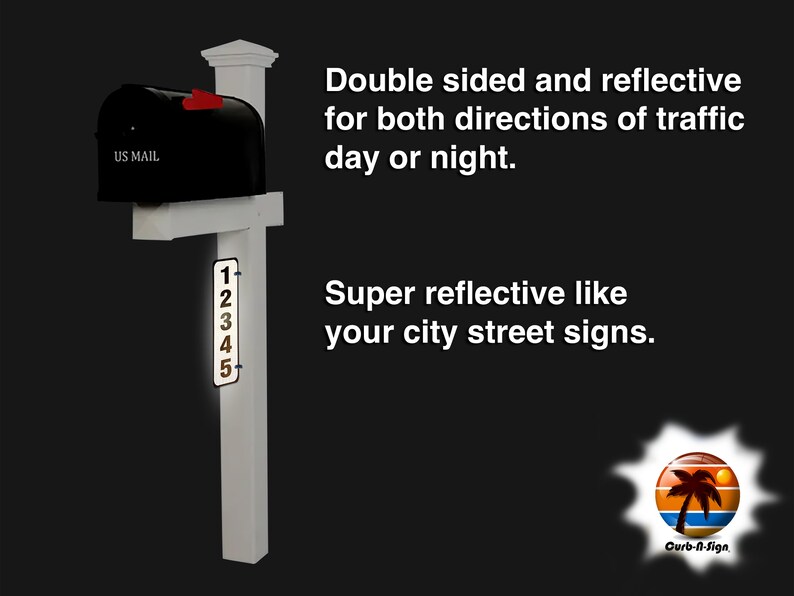 Curb-n-sign Custom Double Sided Reflective 911 Address - Etsy