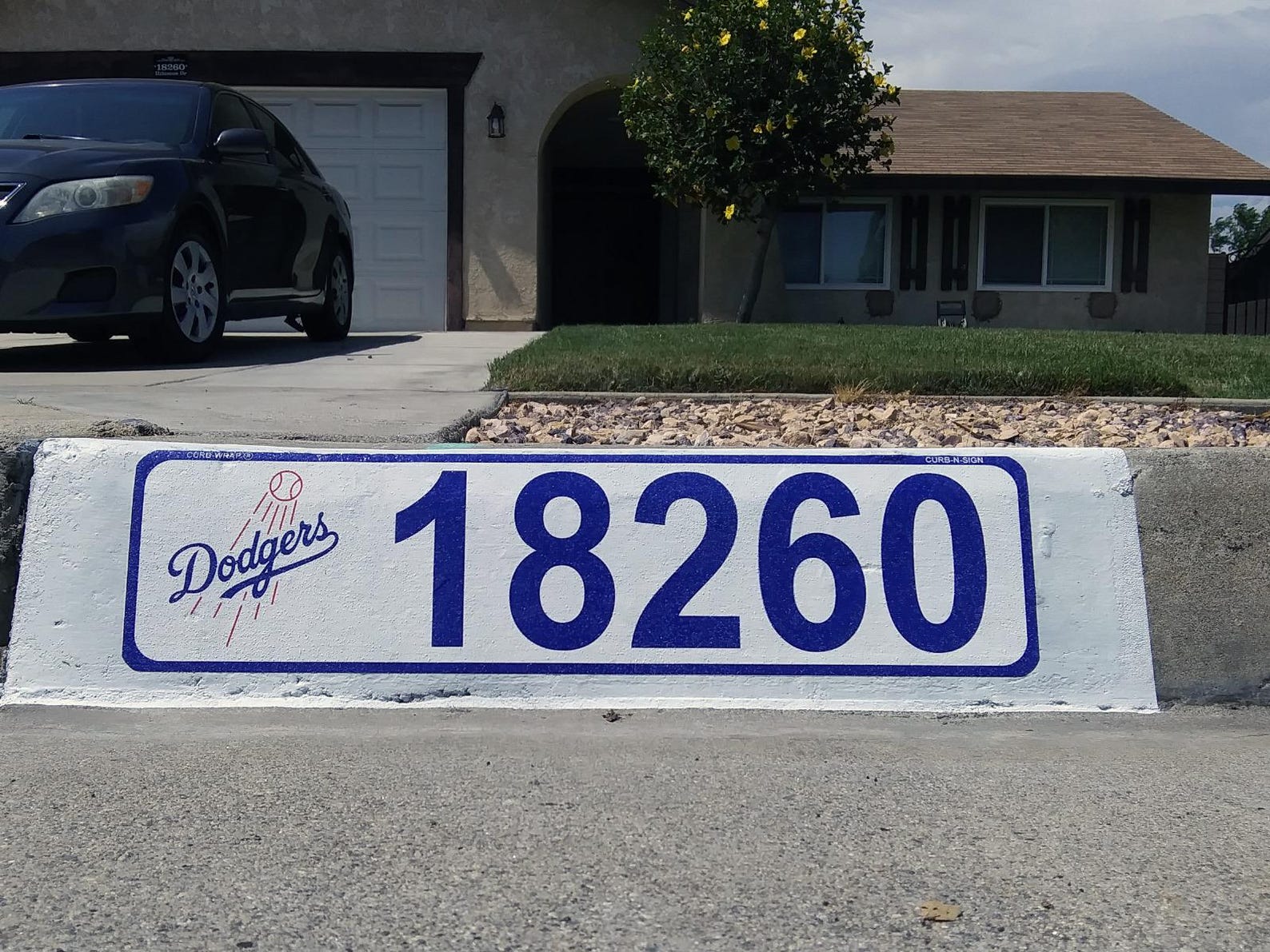 Custom Reflective Curb Address Sign: Sports Team Logo Wrap - Etsy