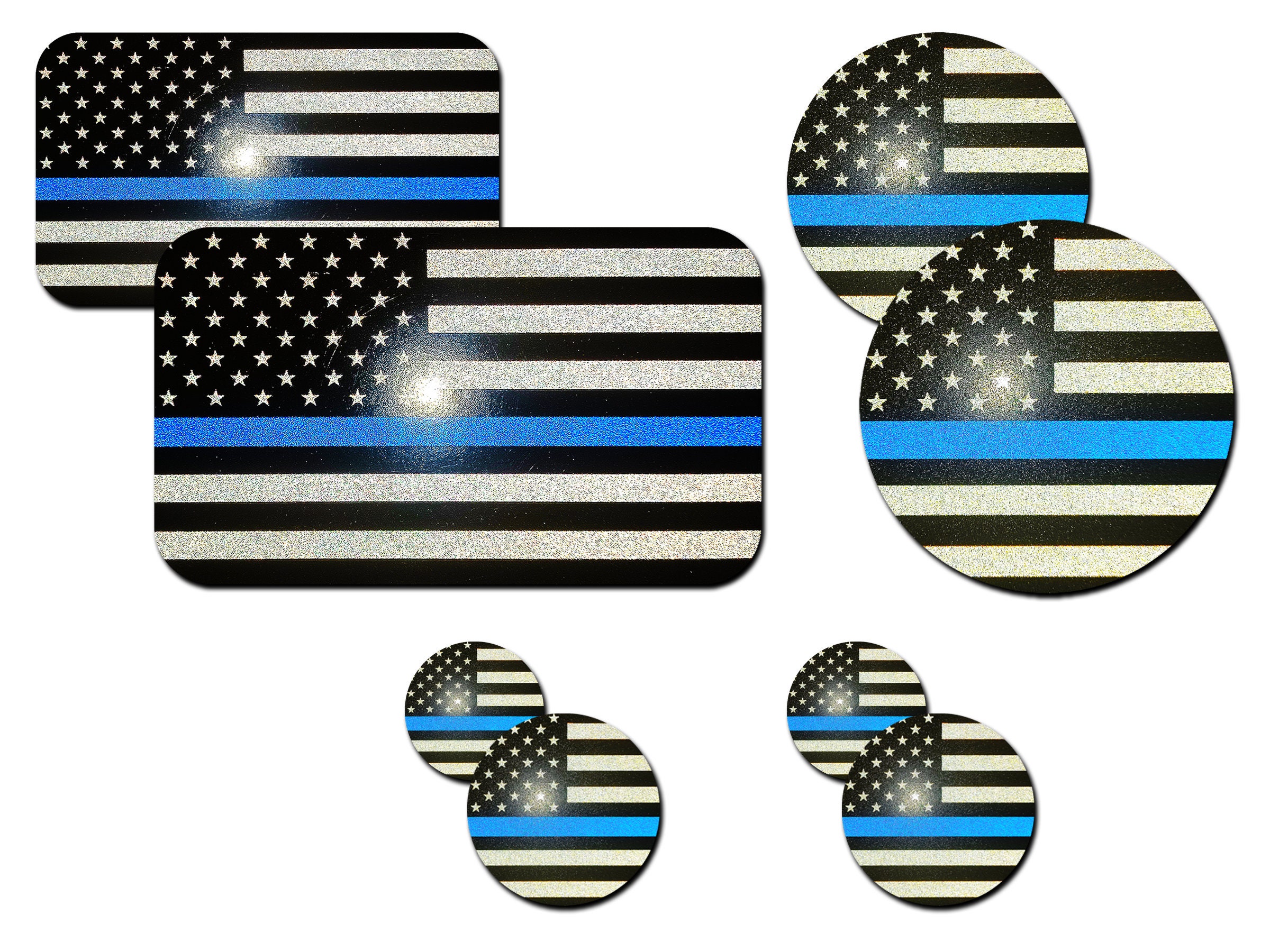 Curb-n-sign 8 Pcs Thin Blue Line Stickers USA Country Flag - Etsy