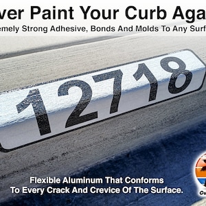 Curb-n-sign® Custom Curb Address Numbers - Durable Super Reflective ...