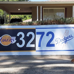 Custom Reflective Curb Address Sign: Sports Team Logo Wrap - Etsy