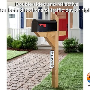 Curb-n-sign® Custom Double Sided Reflective 911 Address Aluminum Sign ...