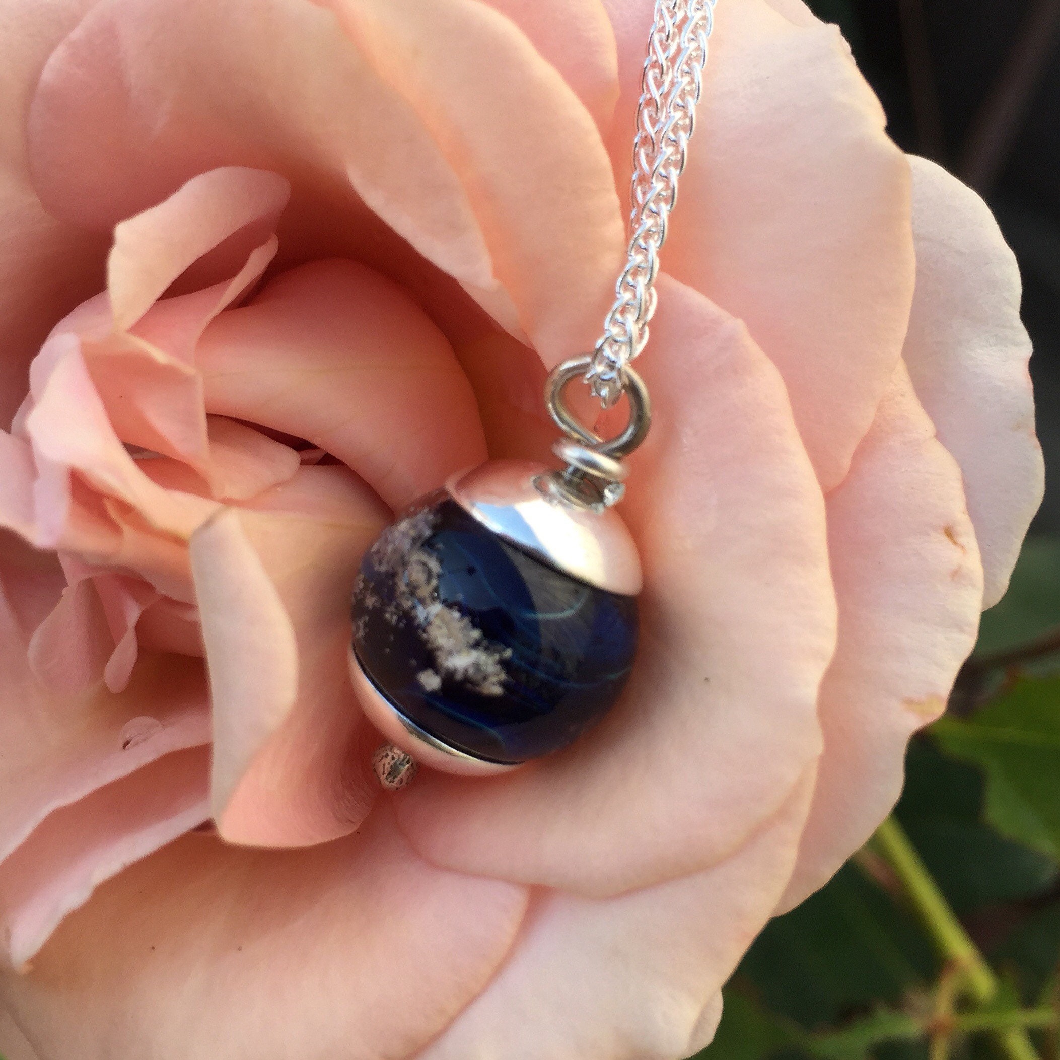 Ashes in Glass Necklace Pet Sympathy Gift Cremation Ash - Etsy UK