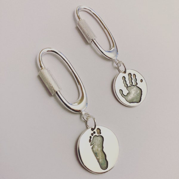 Handprint Keychain - Etsy