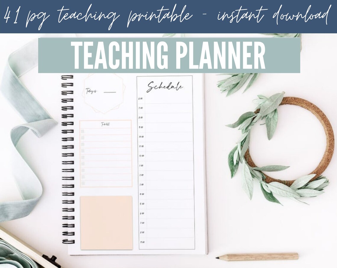 Teacher Planner Homeschool Planner Homeschool Schedule - Etsy