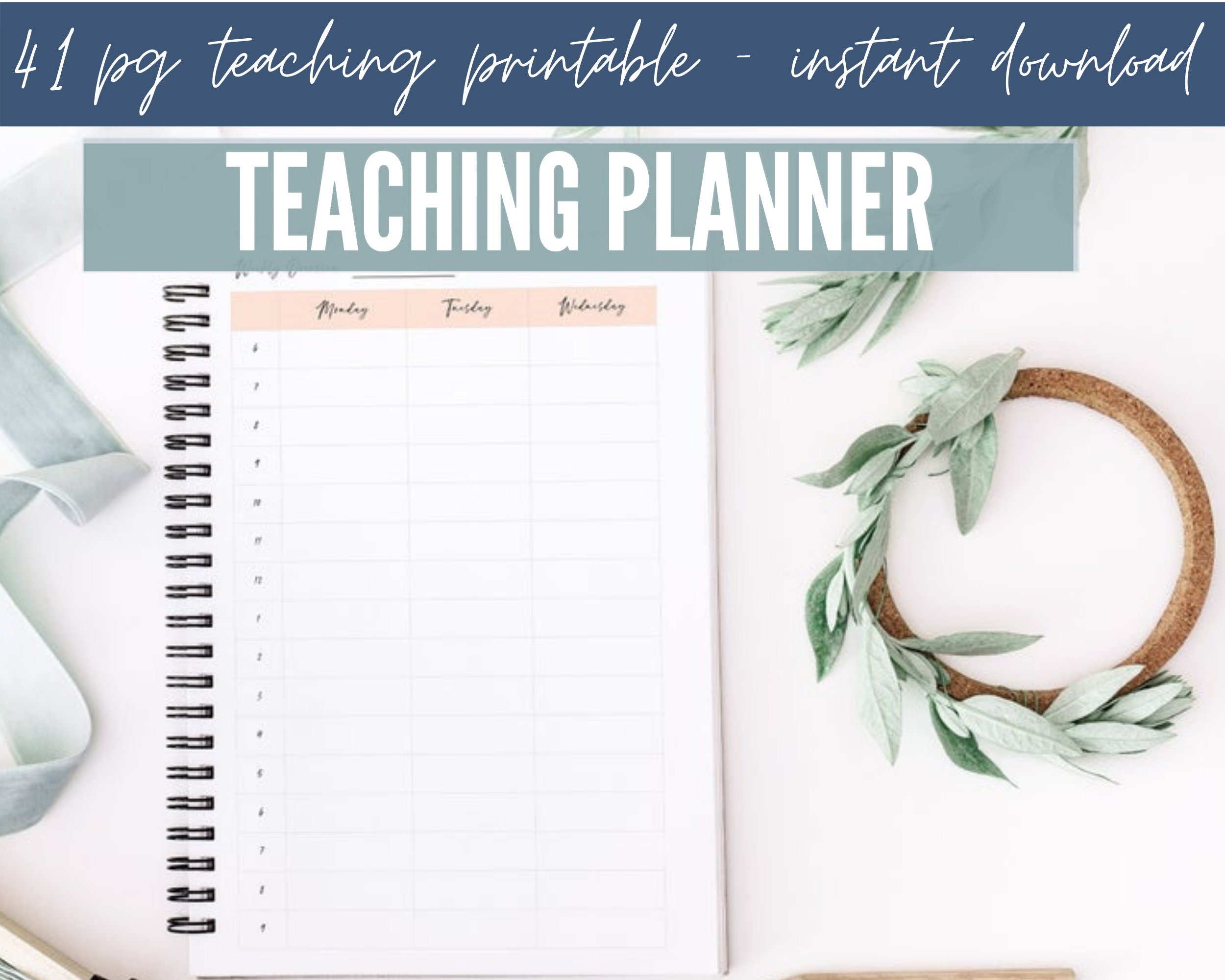 Teacher Planner Homeschool Planner Homeschool Schedule - Etsy